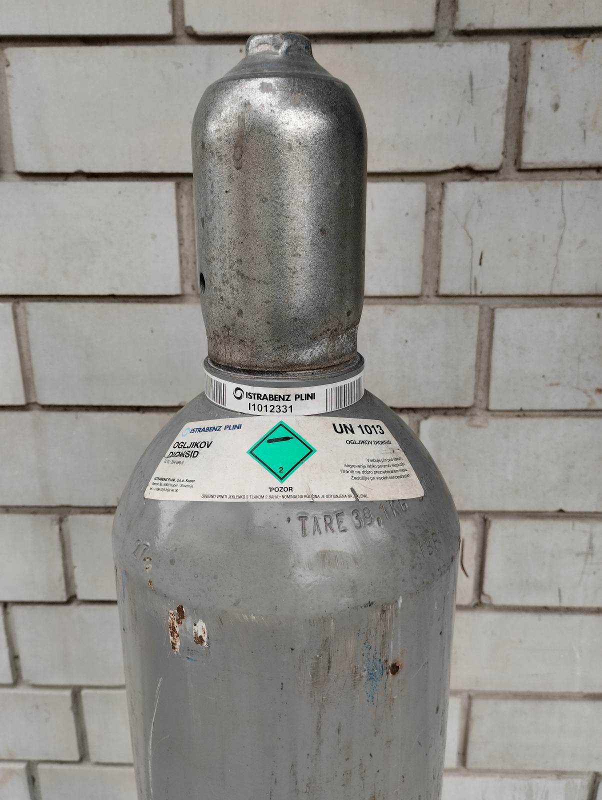 Jeklenka CO2, prazna