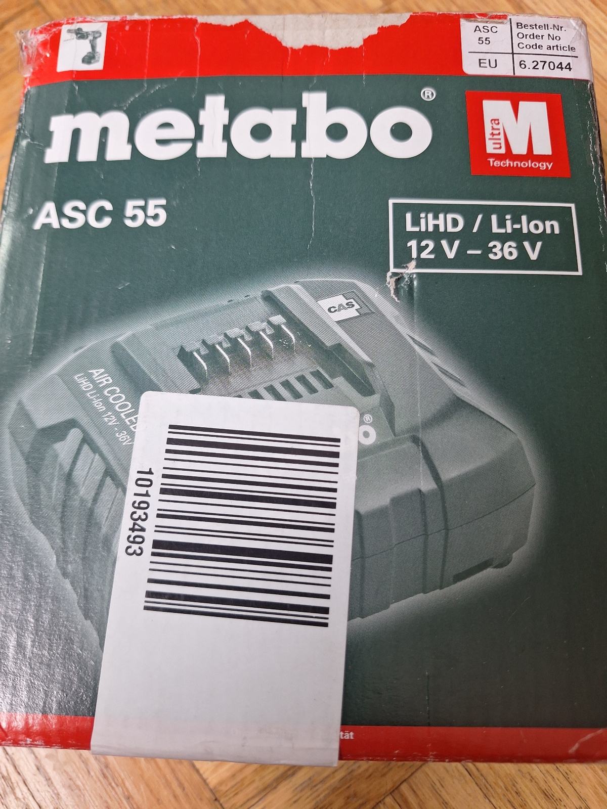 Metabo ASC 55, Polnilec