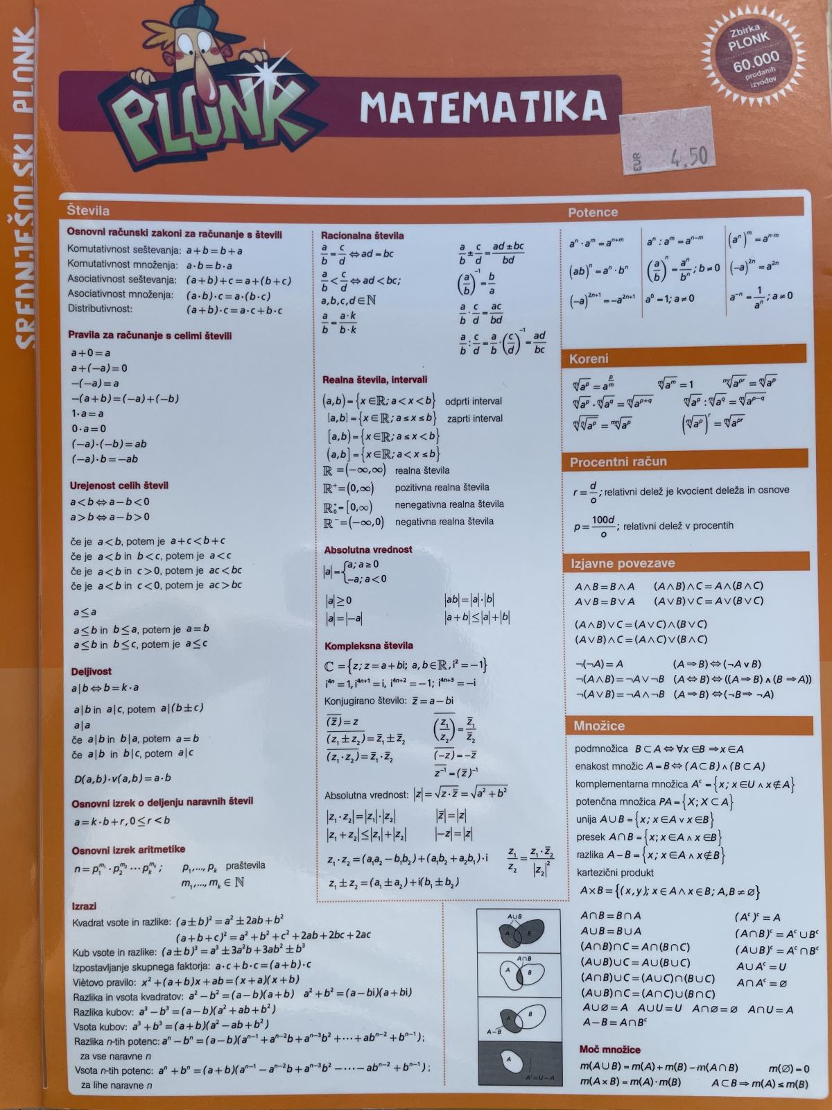 NOVO: Plonk za MATEMATIKO