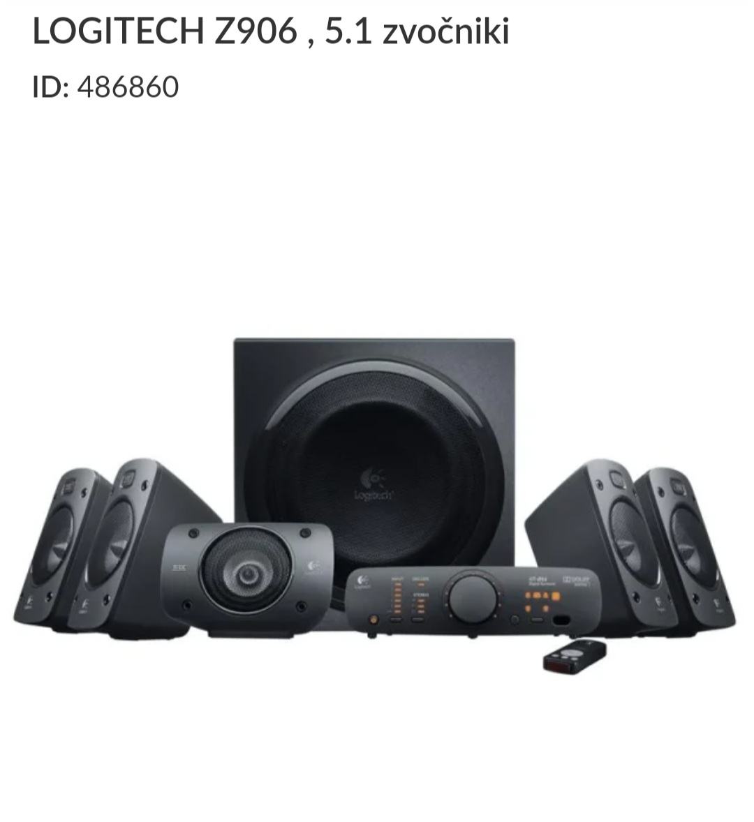 Komplet zvocniki LOGITECH Z906 5,1