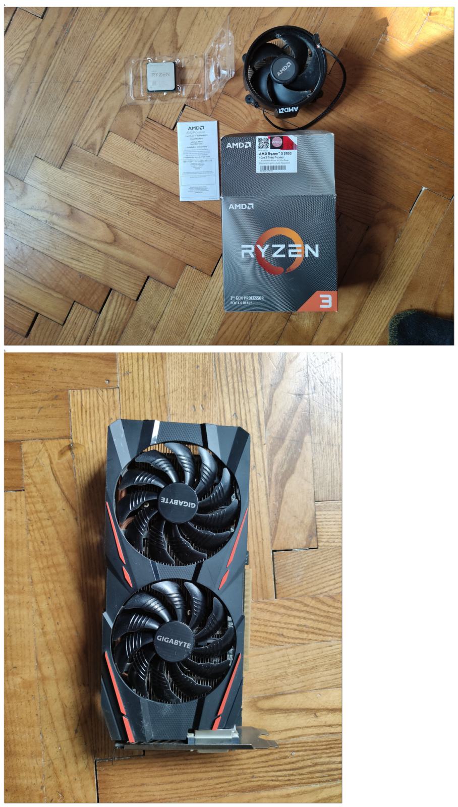 GIGABAYTE Radeon™ RX 580; AMD Ryzen 3 3100 4 Core, 8 Thread Processor;