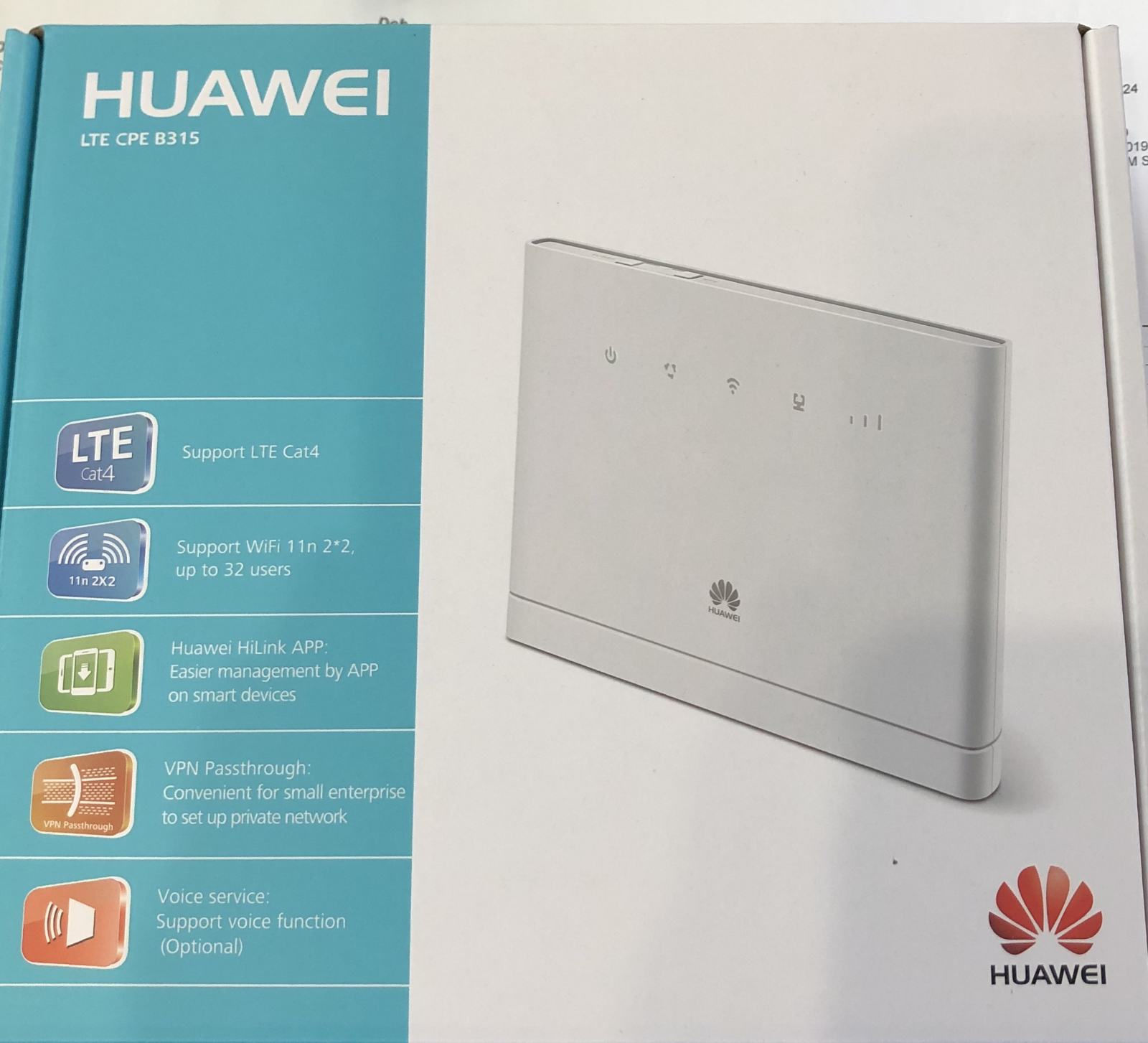 Huawei brezžični usmerjevalnik LTE CPE B315 White