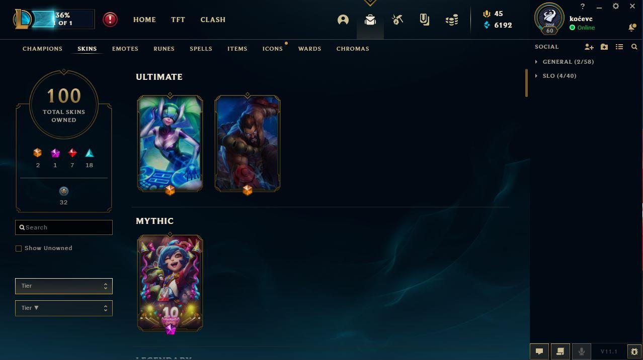 League of legend račun