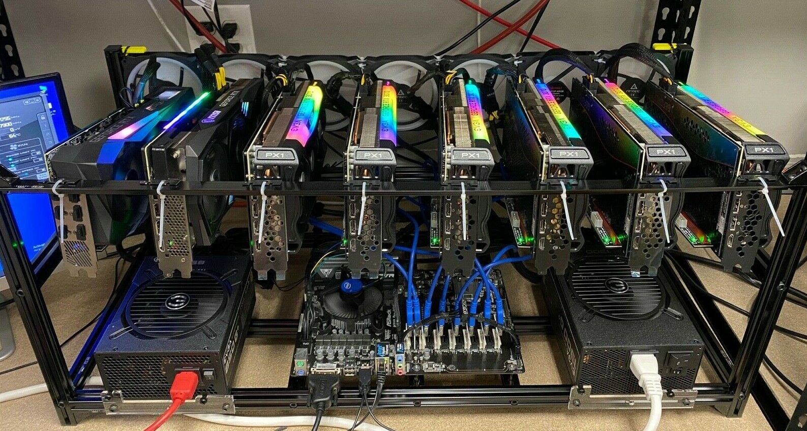 MINING RIG 9 x NVIDIA 3070 8GB