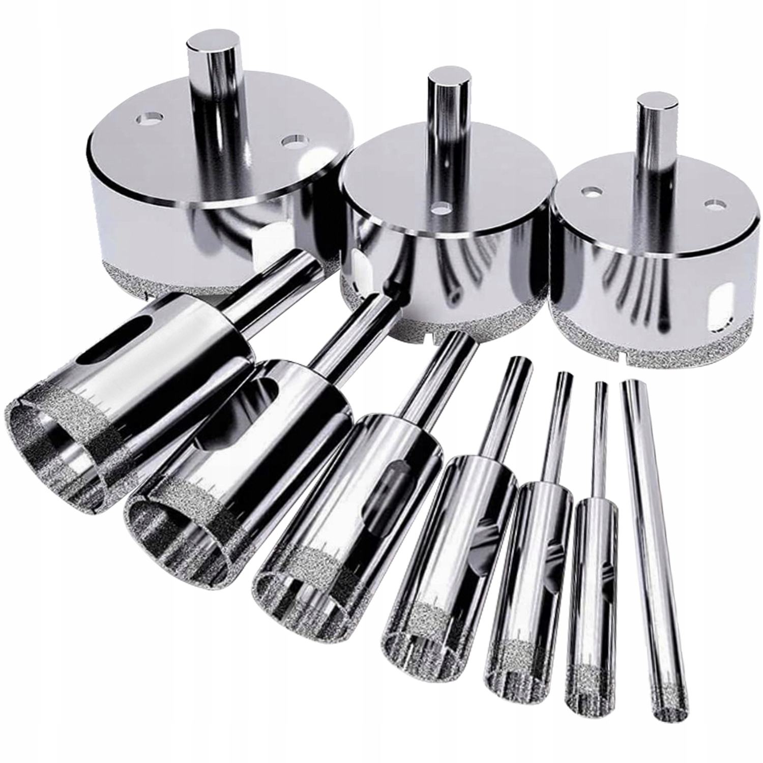 Set 10 diamantnih kronskih žag za trdo keramiko gres 6-68mm mokro reza