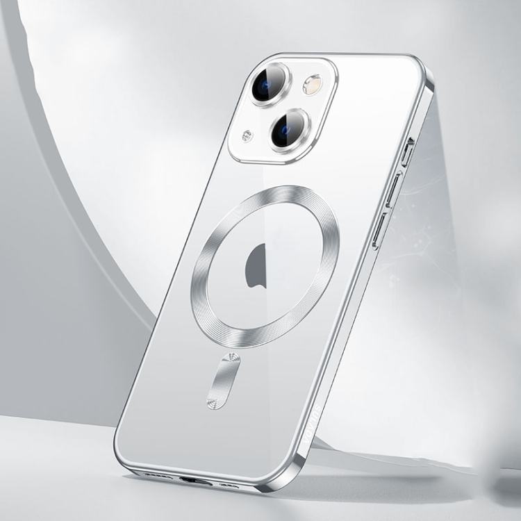 Ovitek za iPhone 15 Plus – ovitek MagSafe TPU SULADA (srebrn)