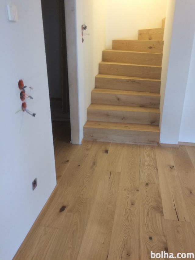 Gotovi parket, kmečki pod HRAST, svetl oljen in ščetkan