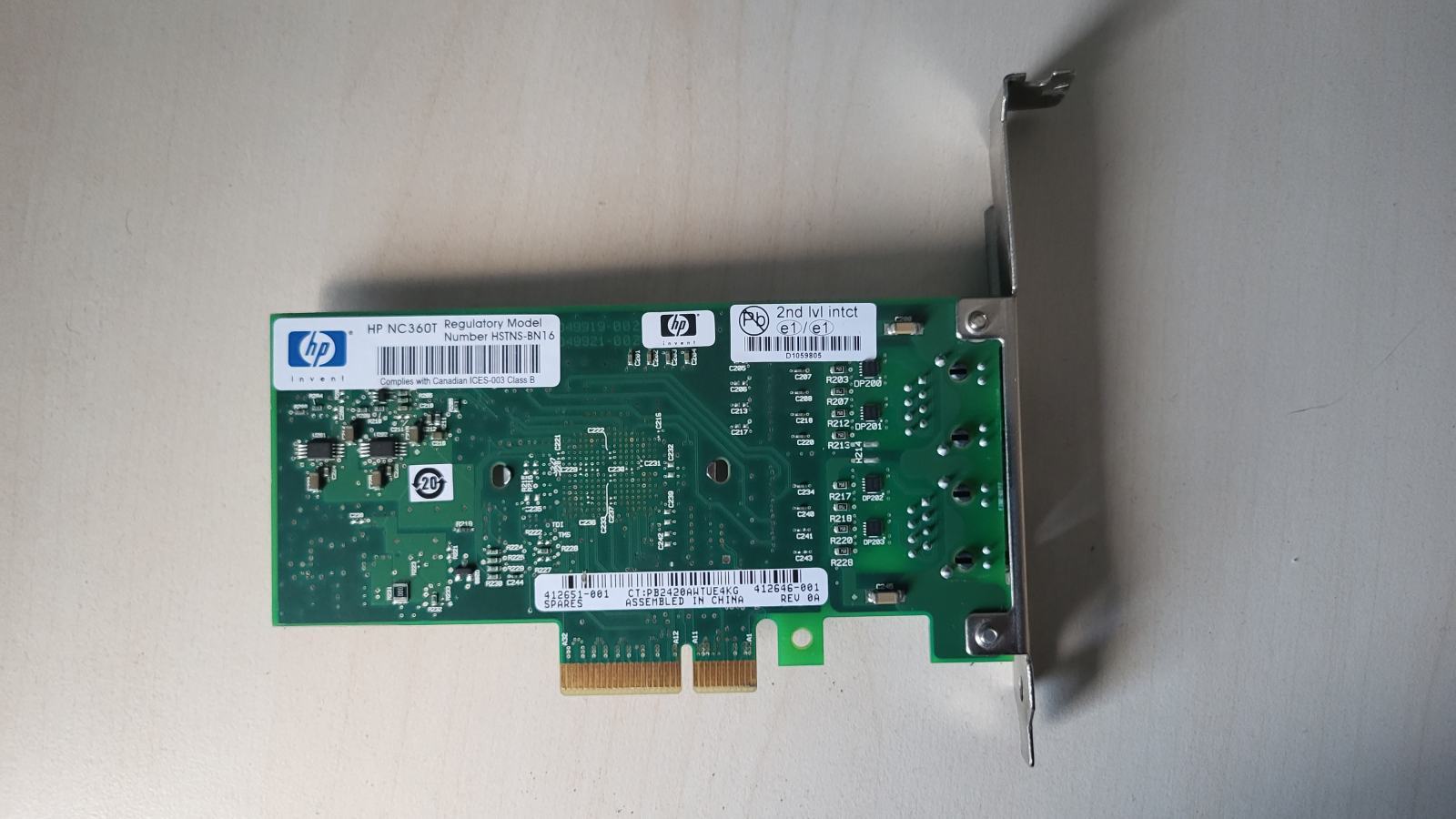 HP NC360T Dual Port Gigabit