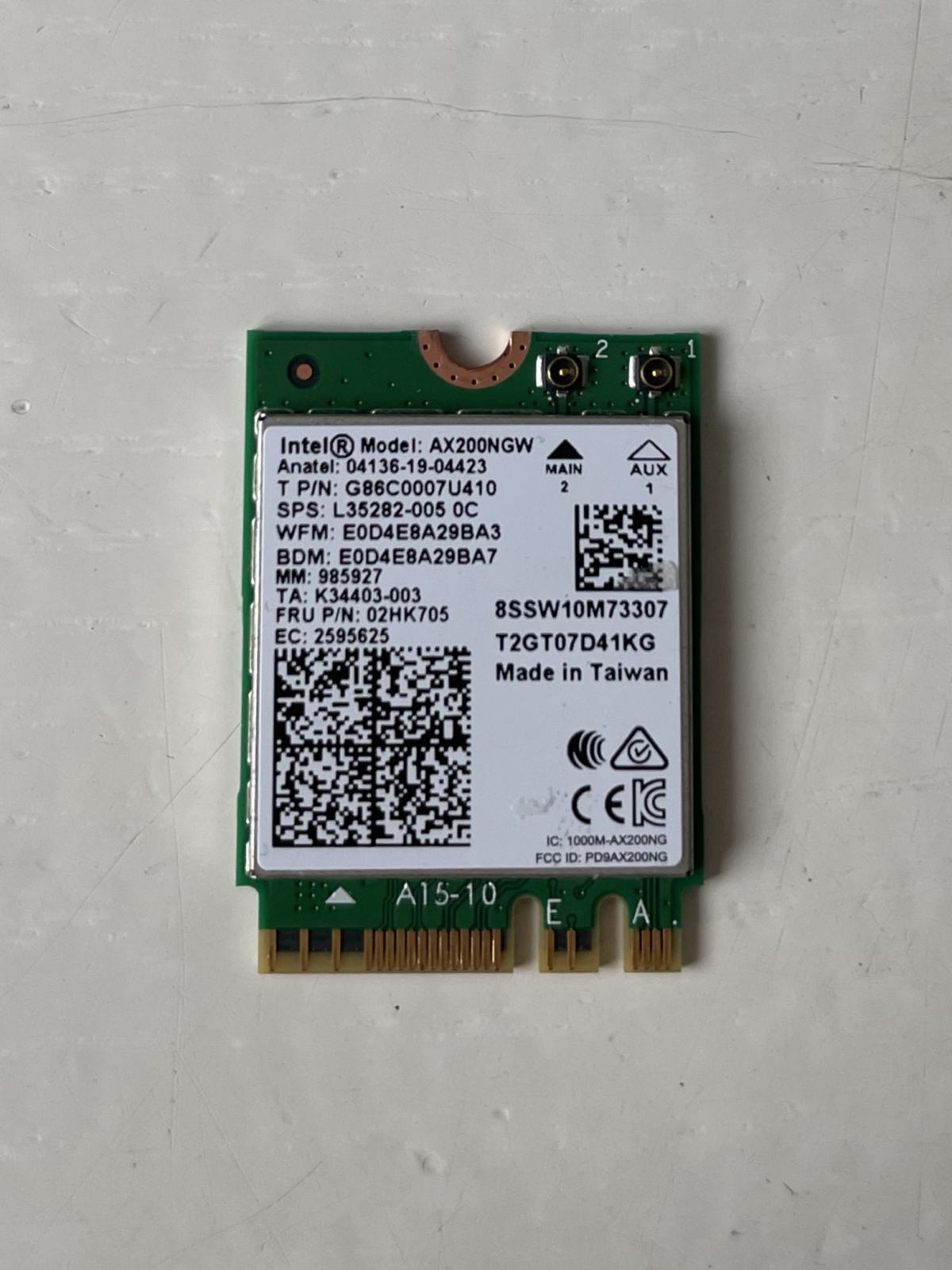 Intel AX200NGW M.2 PCIE WiFi kartica 802.11ax