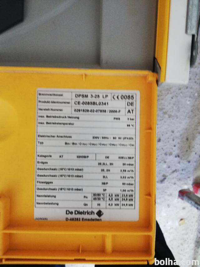 BOJLER INOX in PEČ DE DIETRICH DPSM 3-25 LP