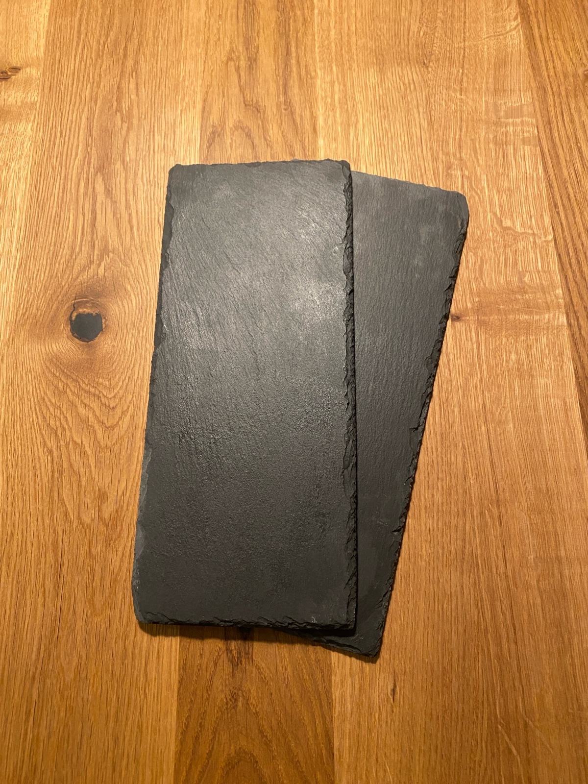Servirni pladenj skrilavec 2 kos 35x15 cm