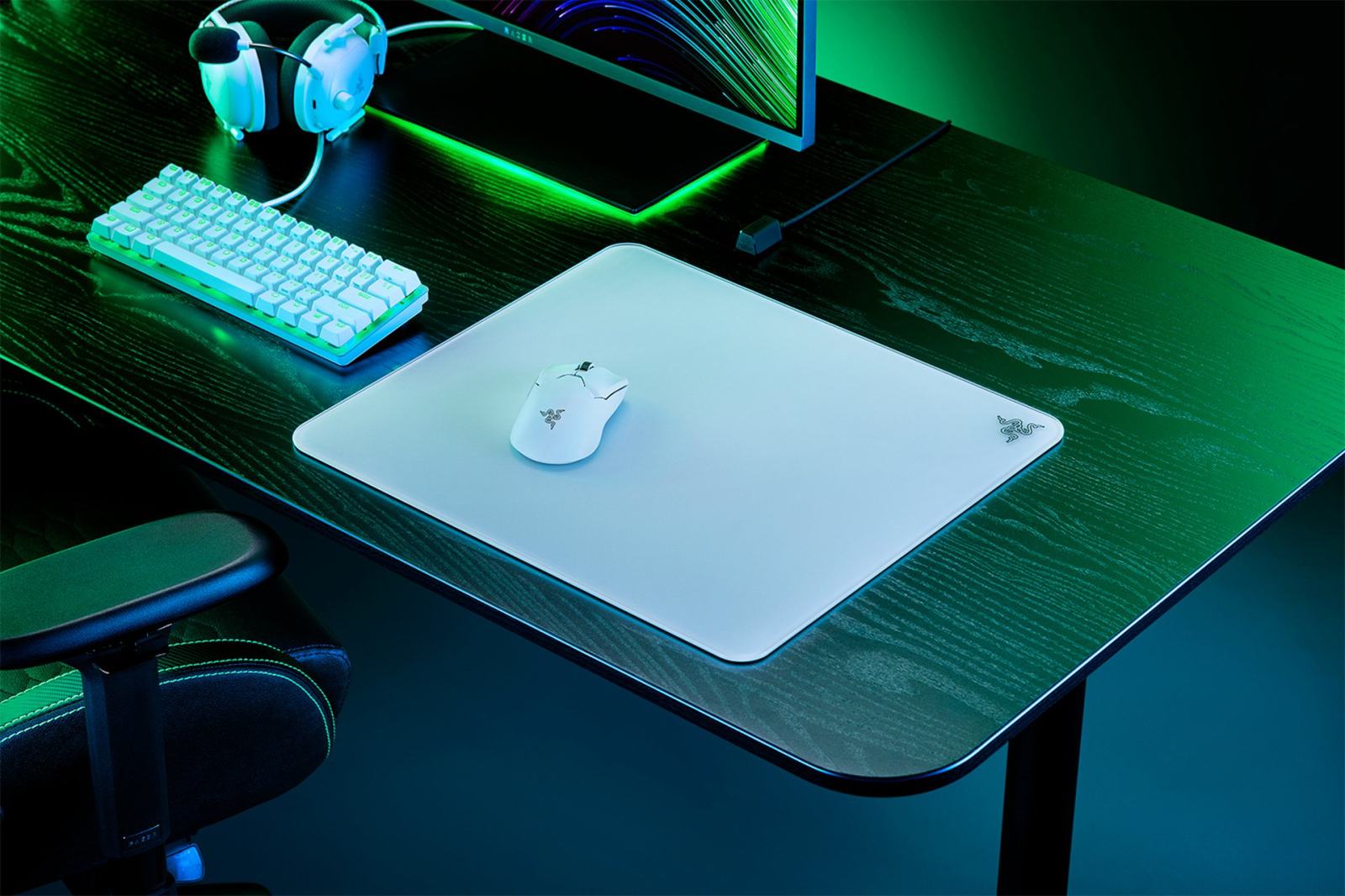 Razer Atlas podloga za miško, kaljeno steklo Novo