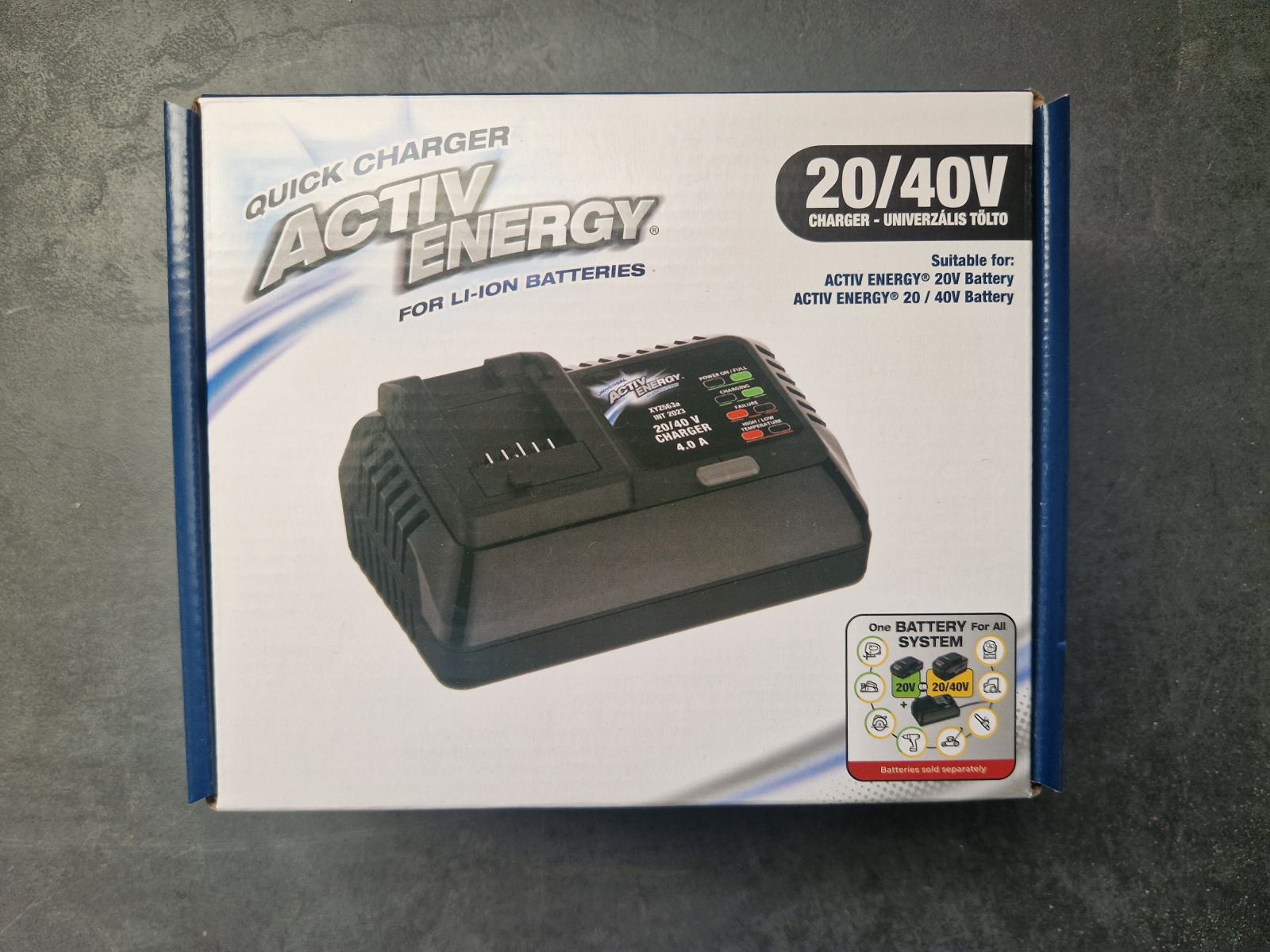 Novo !!! Activ Energy quick charger 20/40V