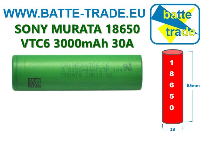 SONY MURATA 18650 VTC6