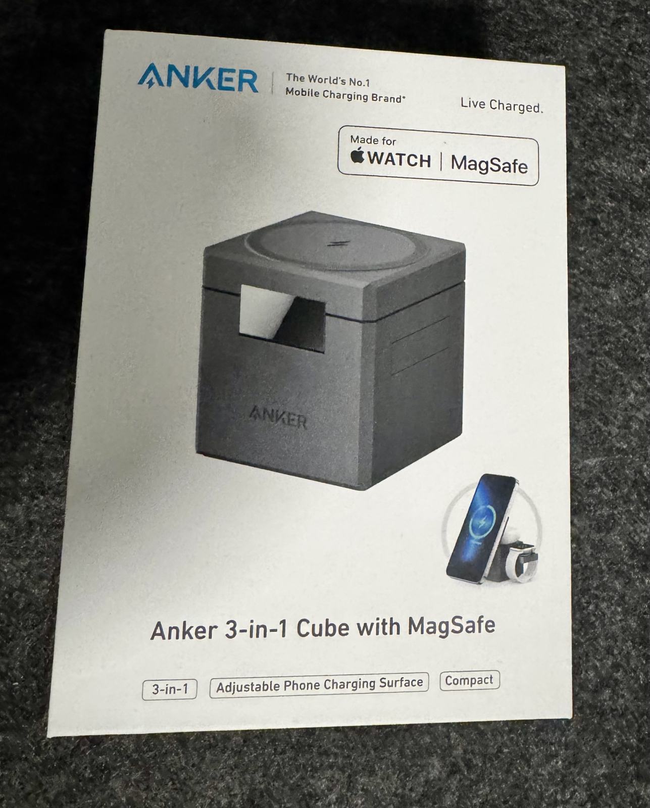 Anker 3‑v‑1 Cube z MagSafe