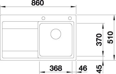 NOVO korito BLANCO DIVON II 45 S-IF