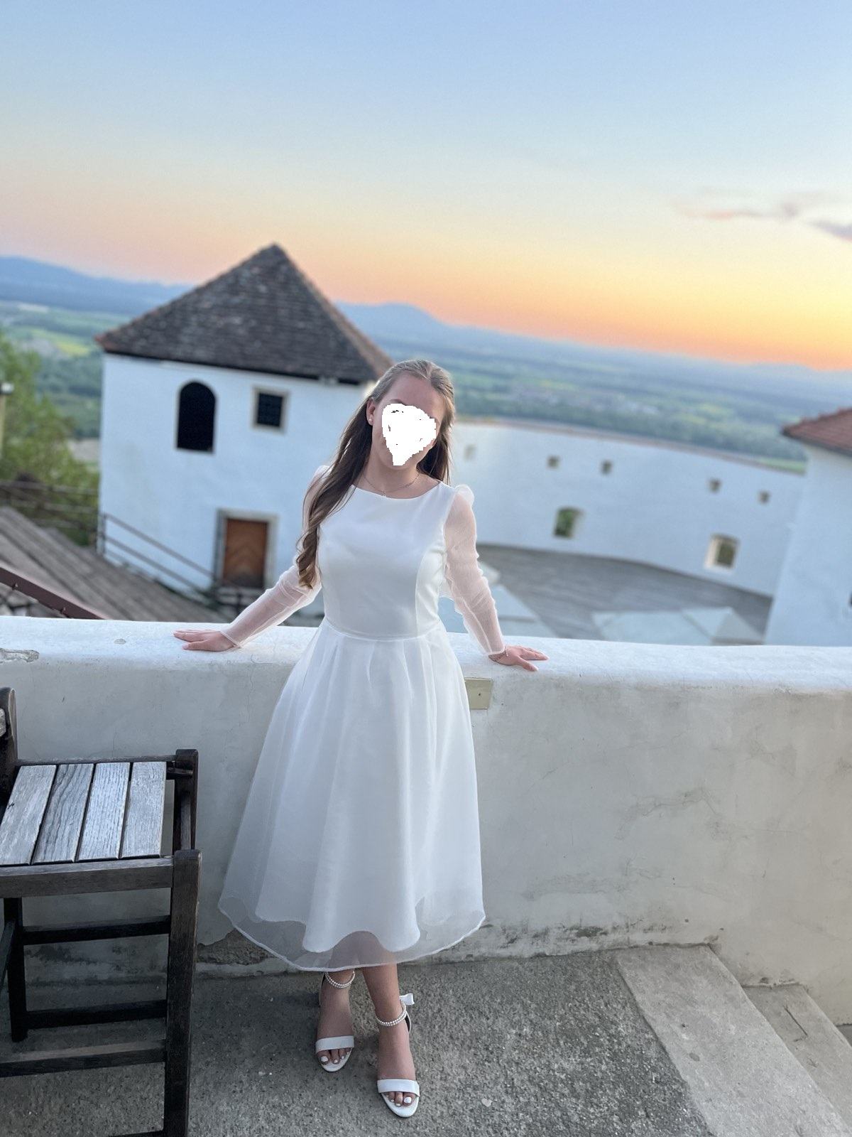 Obleka bela za birmo, poroko, valeto vel 36