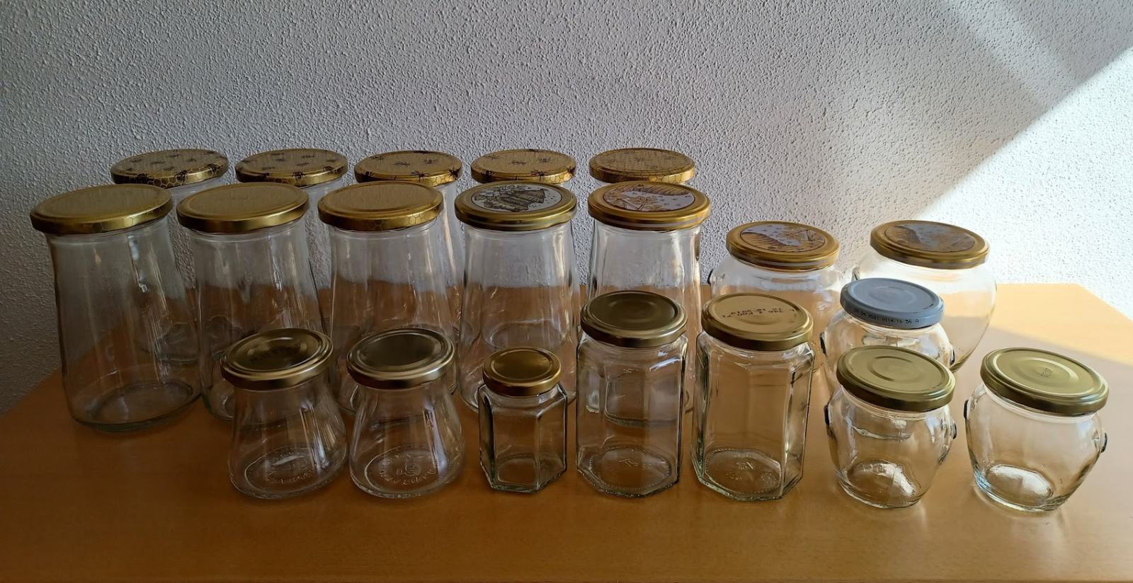 Kozarci za med, s pokrovi, 20 kosov