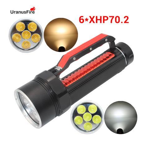 Profi Potapljaška svetilka 6 x LED XHP7 10000Lm 100m