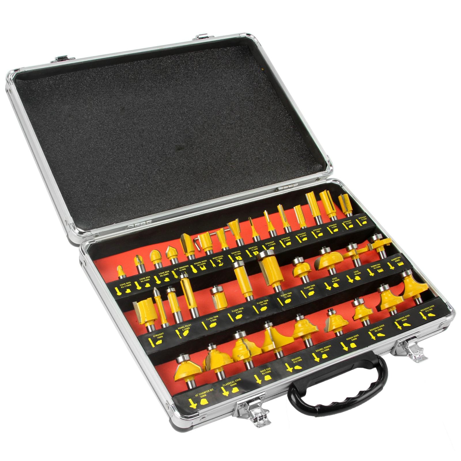 35 delni set rezkarjev v alu kovčku 8mm