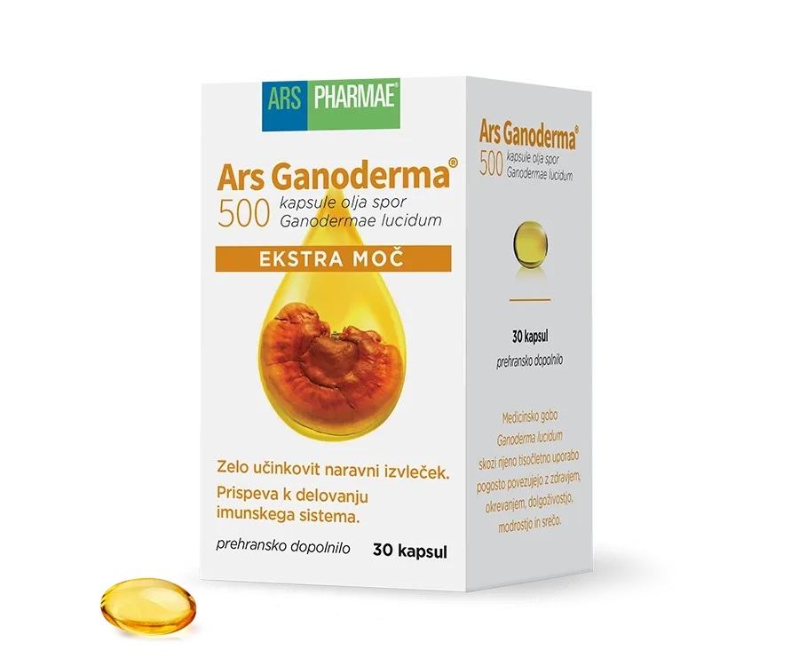 Ars Ganoderma 500 - vrhunsko prehransko dopolnilo