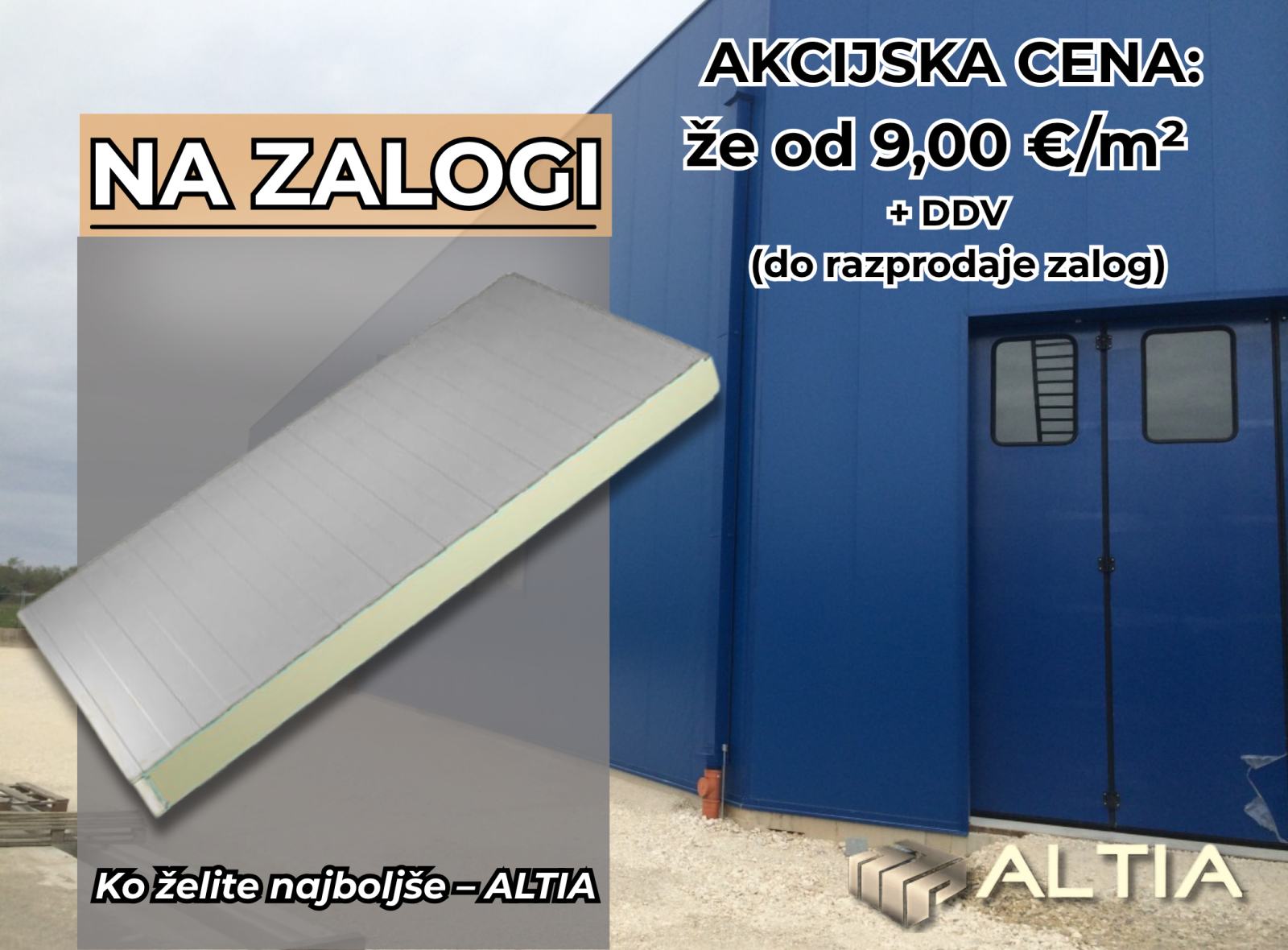 Stenski paneli PUR 40 mm – AKCIJSKA CENA 9 €/m²