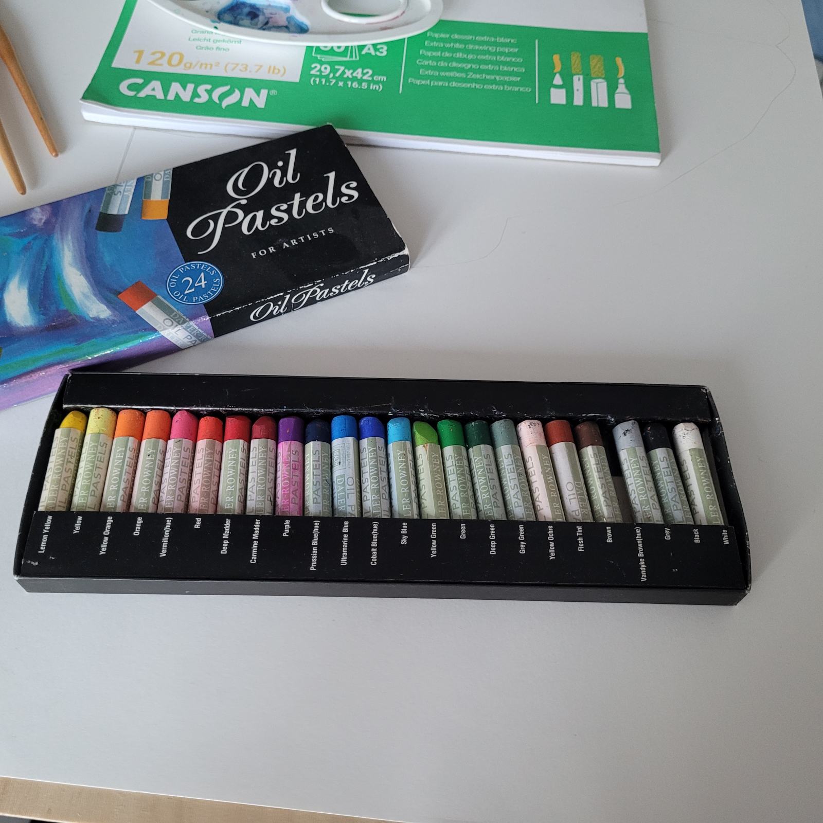 Daler Rowney oljni pasteli, oljne pastellne barve, pastel, 24 kosov