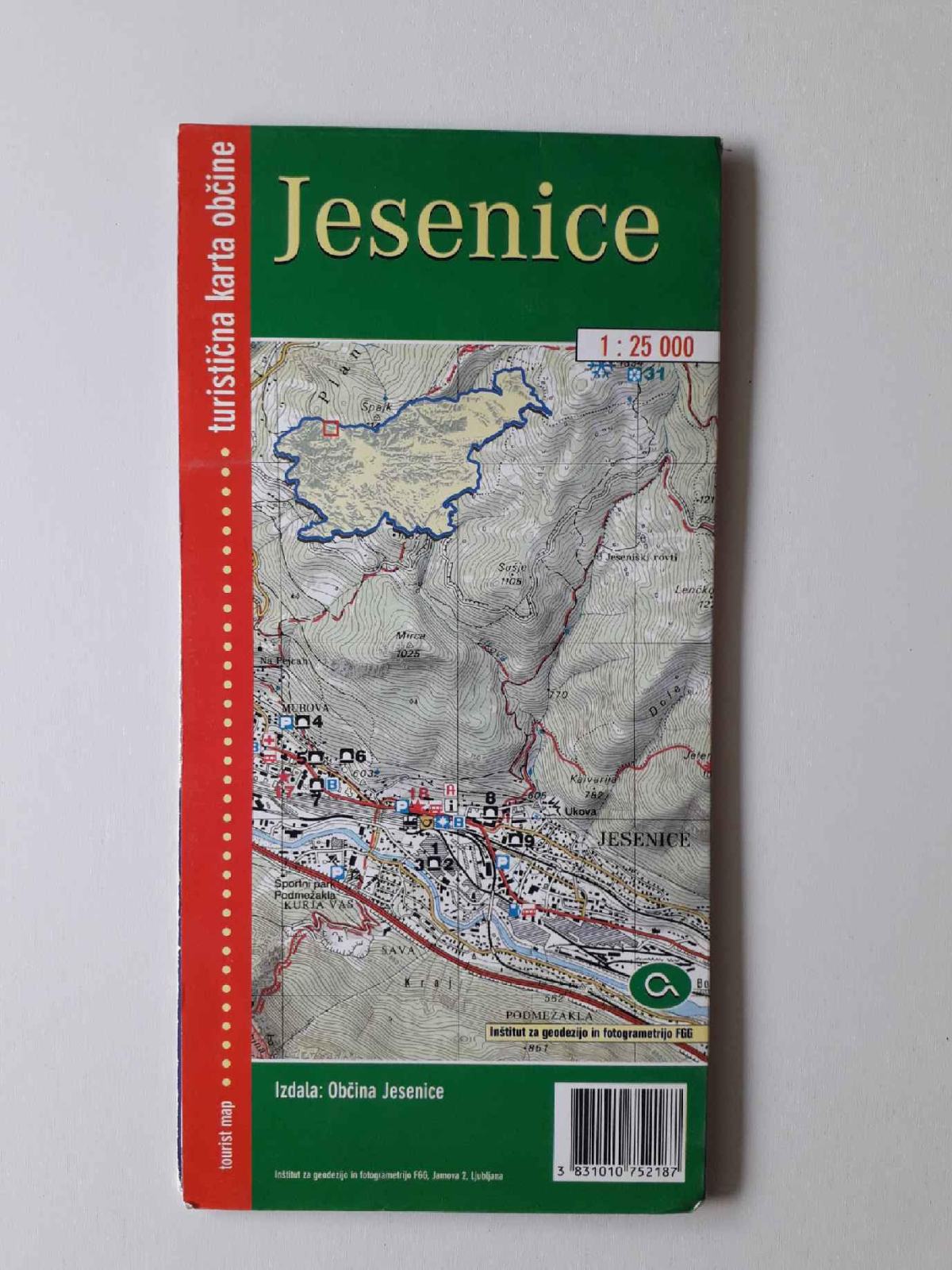 JESENICE, TURISTIČNA KARTA OBČINE
