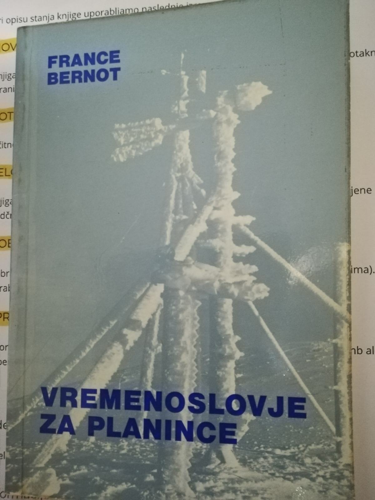 VREMENOSLOVJE ZA PLANINCE, France Bernot