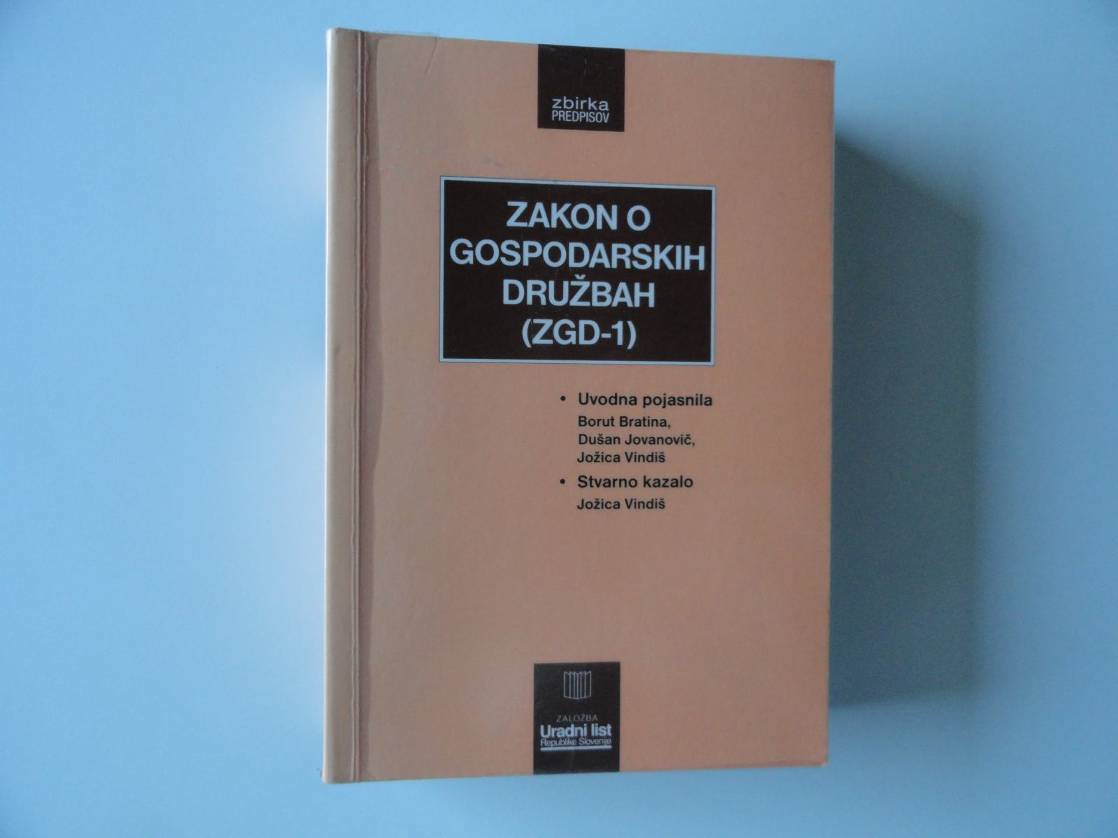 ZAKON O GOSPODARSKIH DRUŽBAH ZGD-1