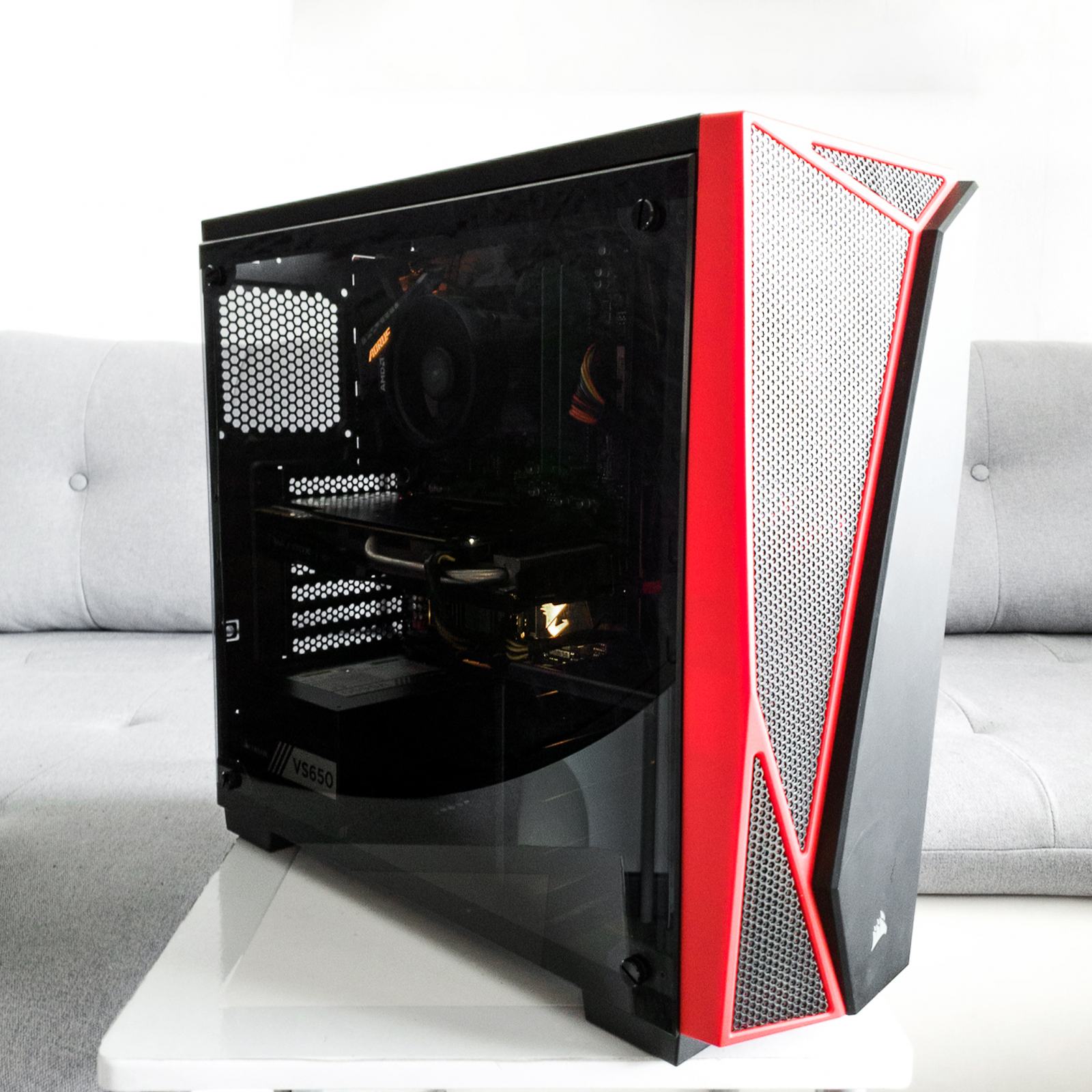 GAMING / WORKSTATION PC / GTX 1060 3 GB / RYZEN 3600X / CORSAIR RED