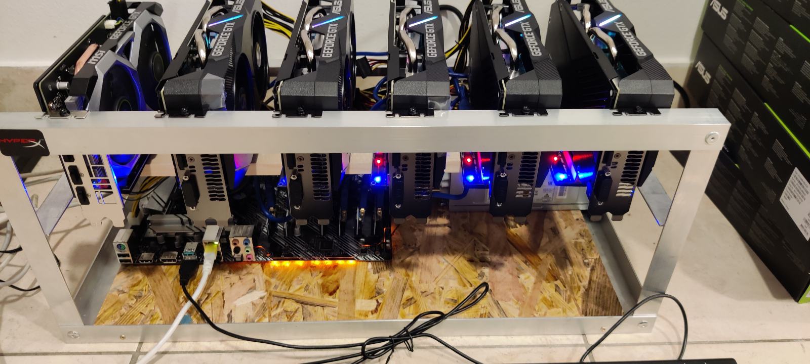 Mining Rig z 6 x Nvidia GTX1660 SUPER - 190 MHS, garancija, novo!