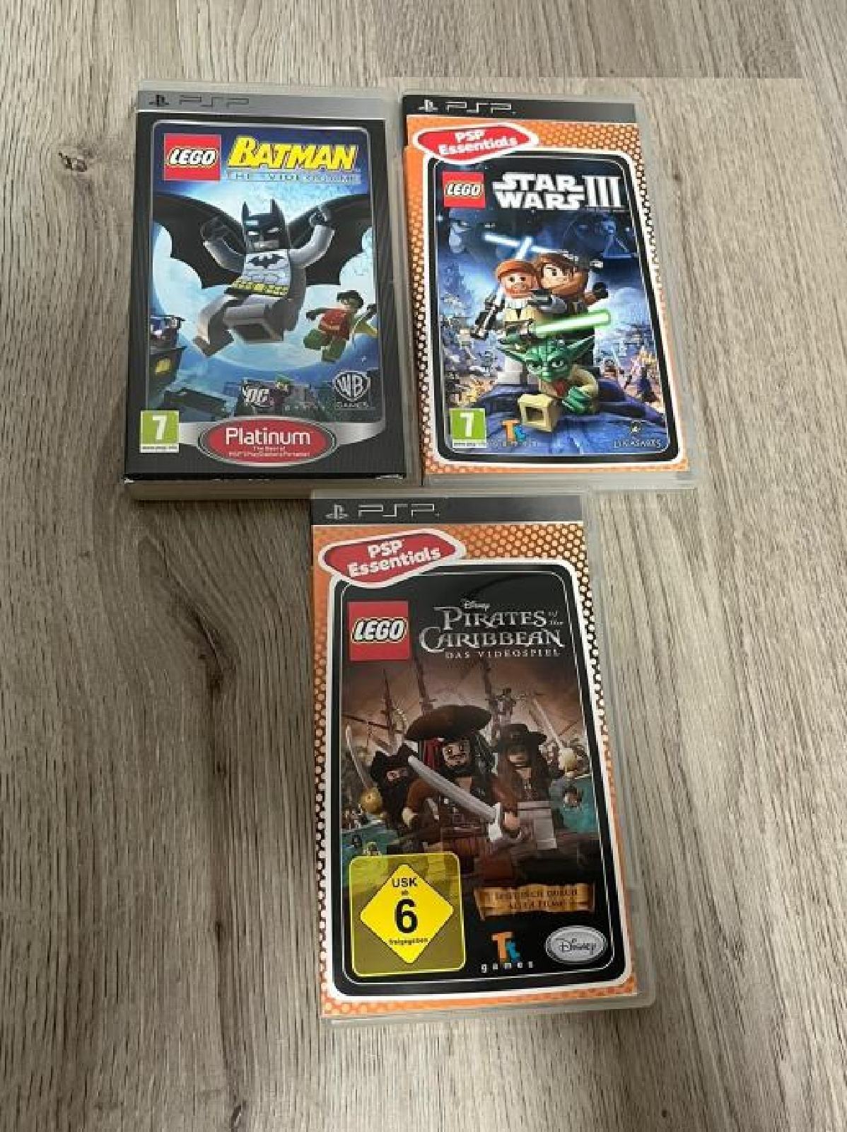 LEGO PSP IGRE BATMAN, STAR WARS 3, PIRATES OF THE CARIBBEAN SONY PSP