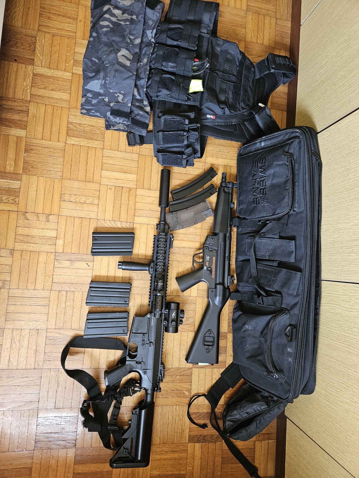 KOMPLET AIRSOFT OPREMA Z PUSKAMI