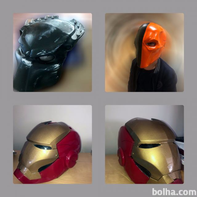 Narejene pustne maske - Ironman, deathstroke, predator ...