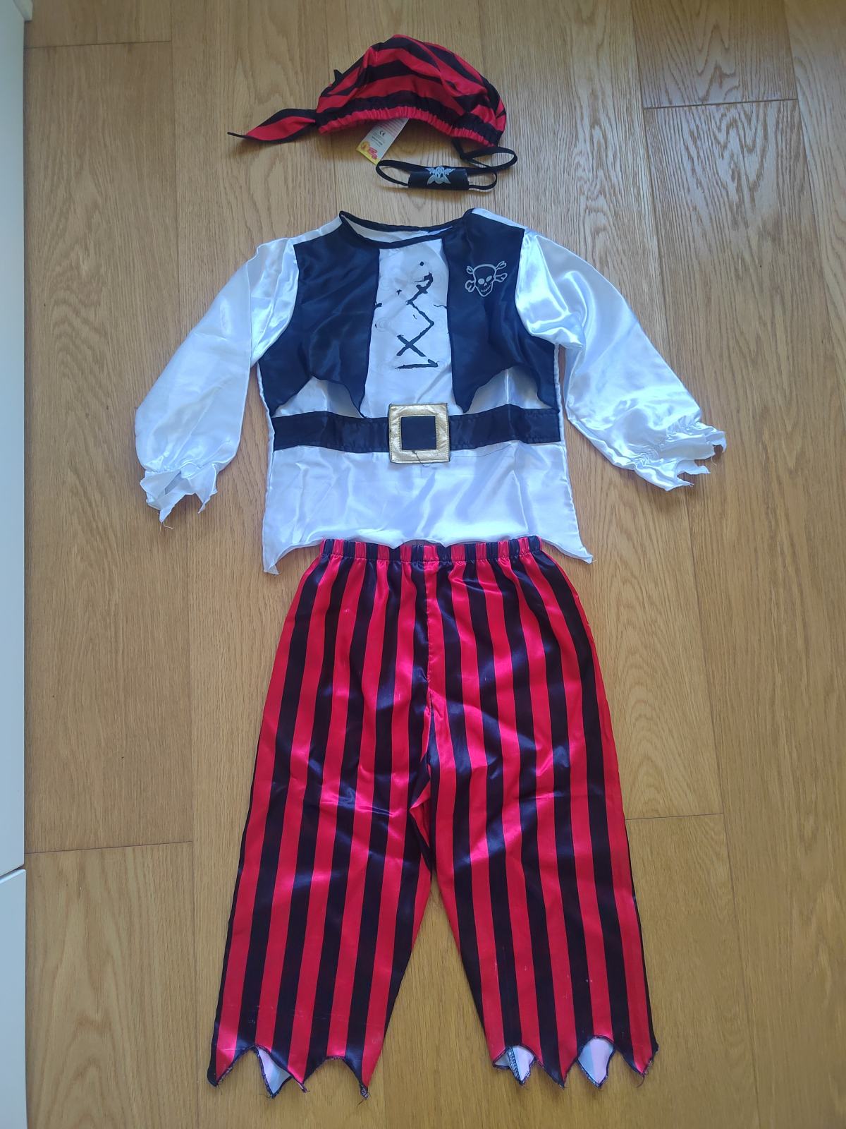 Otroški pustni kostum gusar 5-6 let, 116 cm