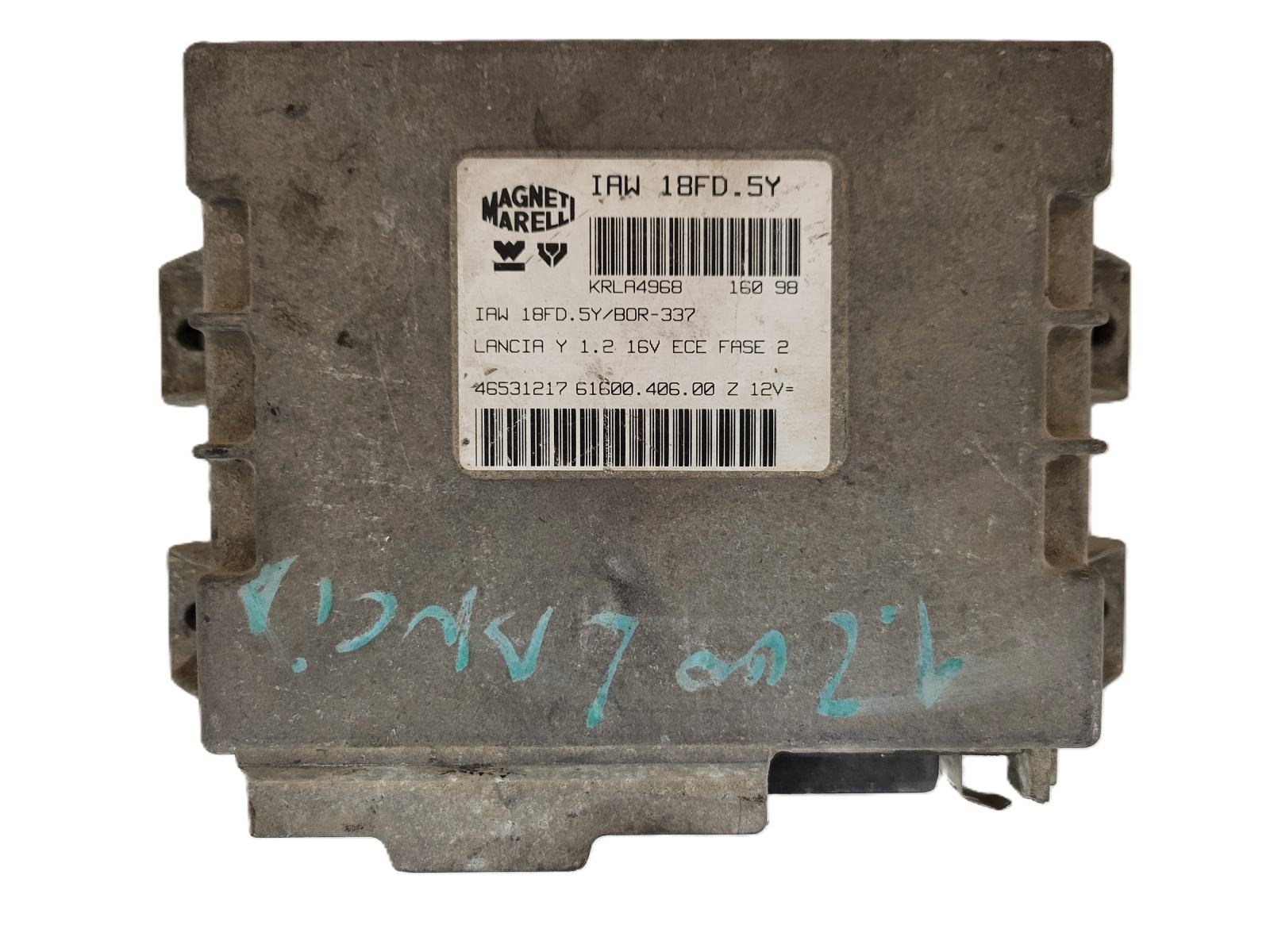 LANCIA Y 1.2 16V ECU / 46531217 / IAW 18FD.5Y / 61600.406.00 / MAGNETI