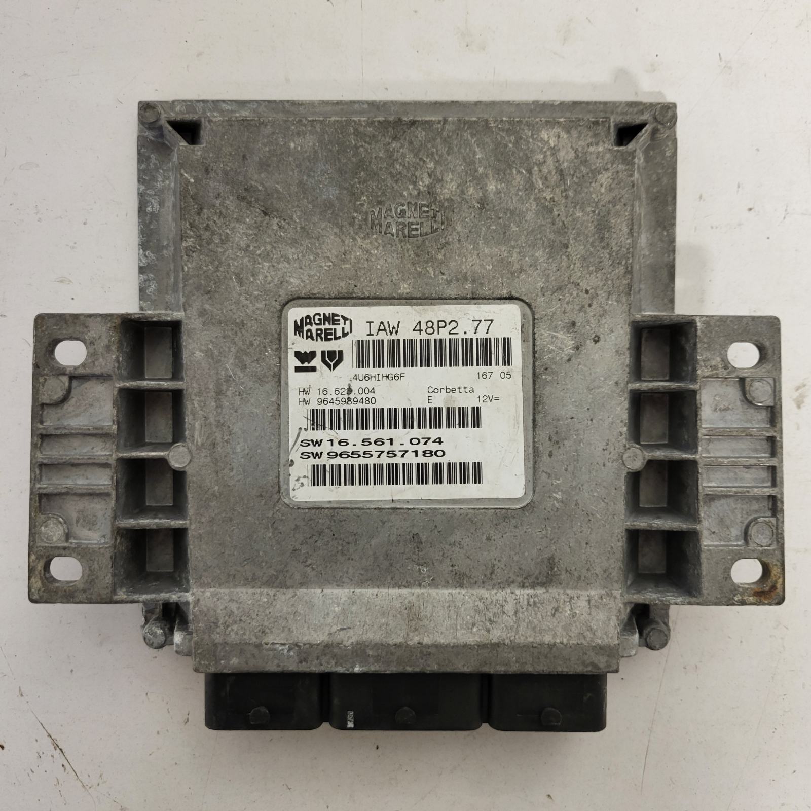 PEUGEOT 206 ECU / IAW 48P2.77 / 9655757180 / 9645989480 / MAGNETI MARE