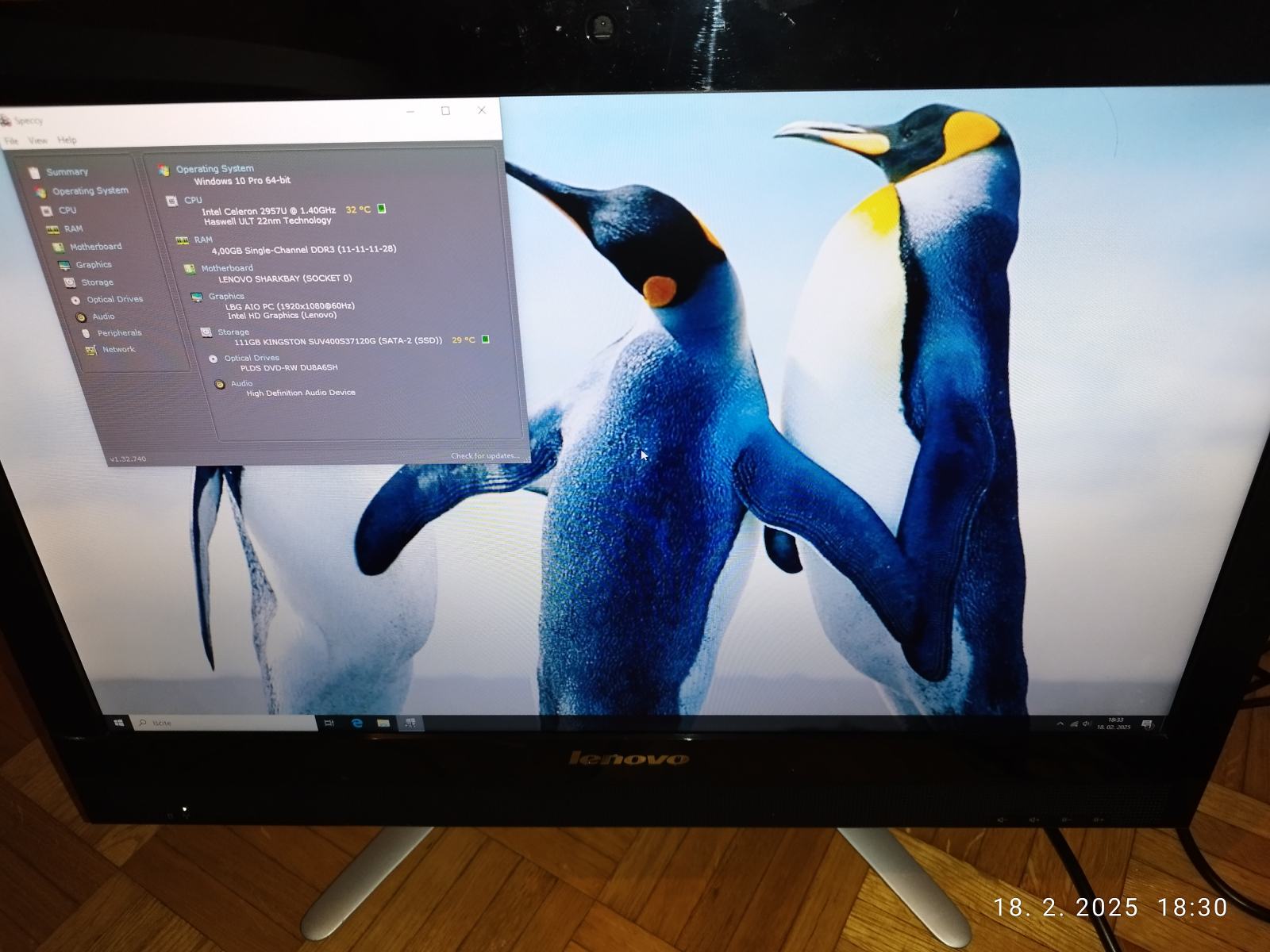 AiO C470 2x1.4GHz,4GB RAM,500-120GB SSD,21.5LED 1920x1080,KAMERA,W10