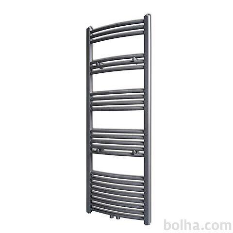 vidaXL Siv Kopalniški Cevni Radiator za Brisače za Centralno 500 x&...
