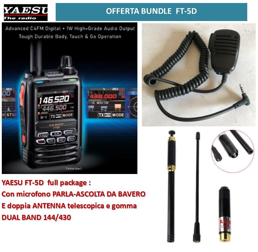 YAESU FT 5DE AKCIJA, DODATNI MICROFON +TELESKOPSKA ANTENA