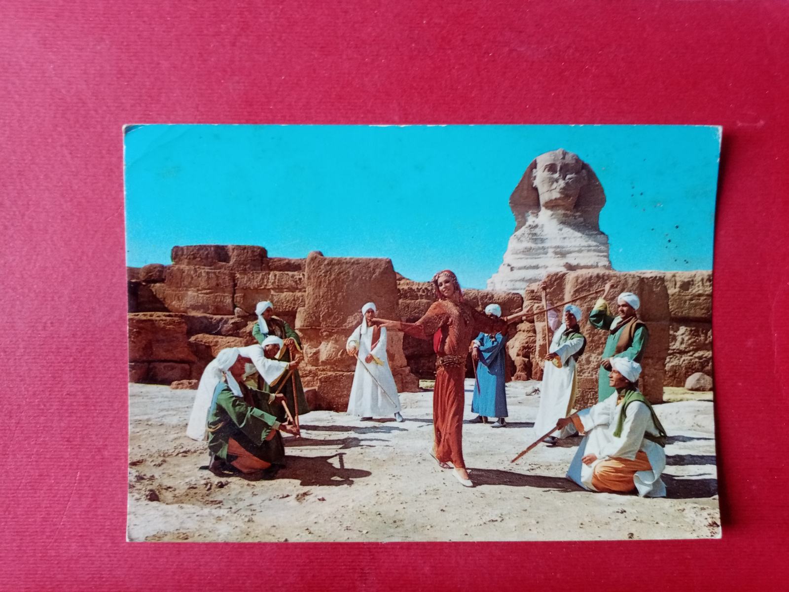 Giza.The Reda Troup in front of the Pyramids.Egypt