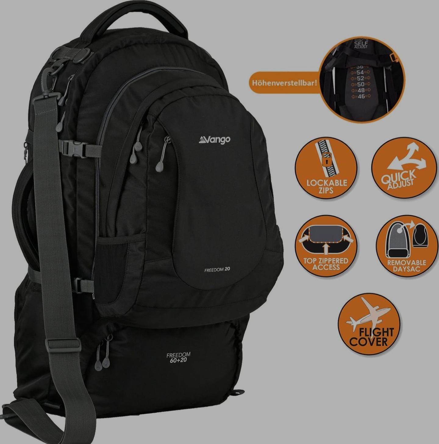 Potovalni nahrbtnik Vango Freedom 60 + 20