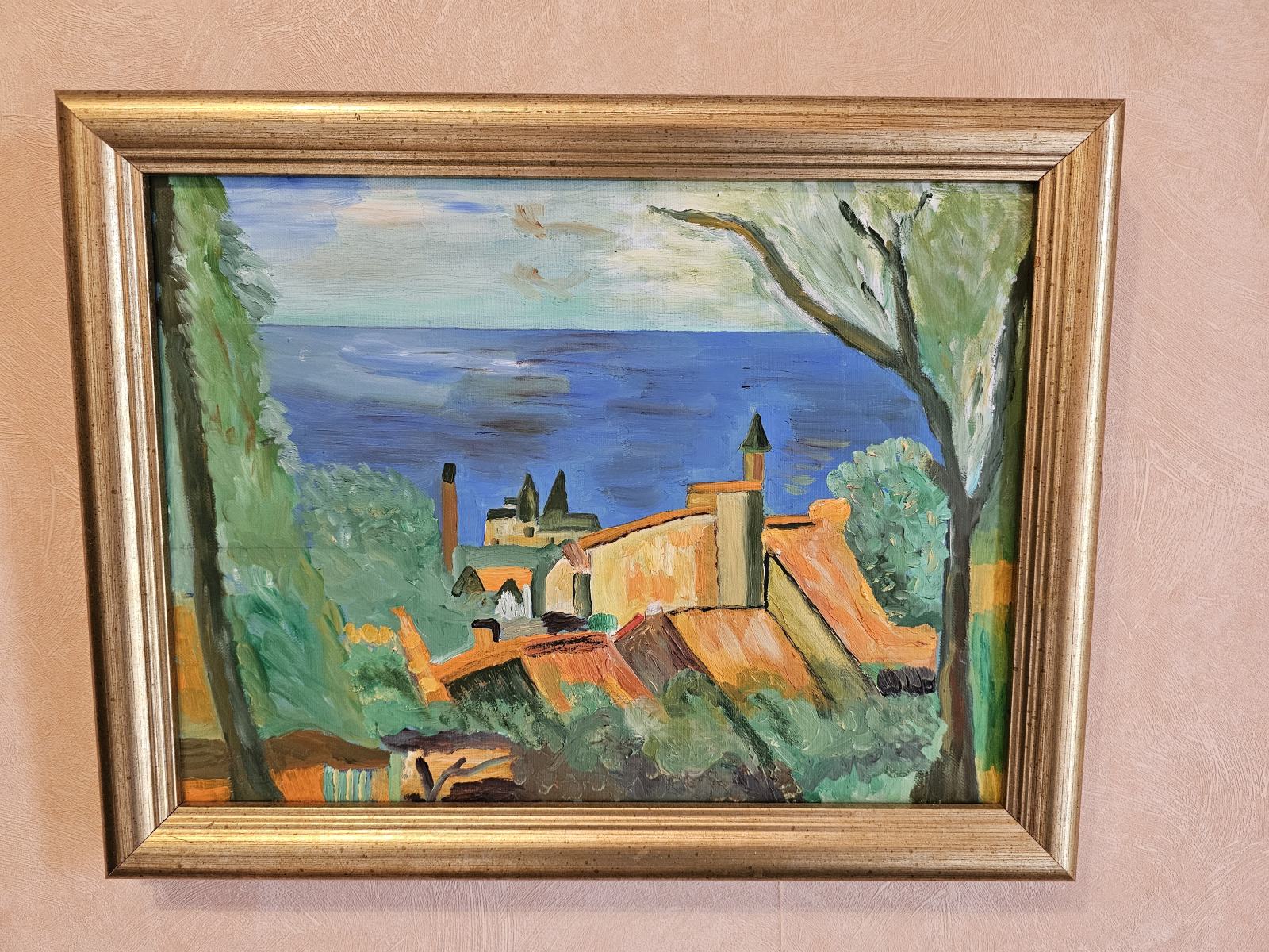 Reprodukcija, olje na platnu, LEstaque aux toits rouges, Paul Cézanne