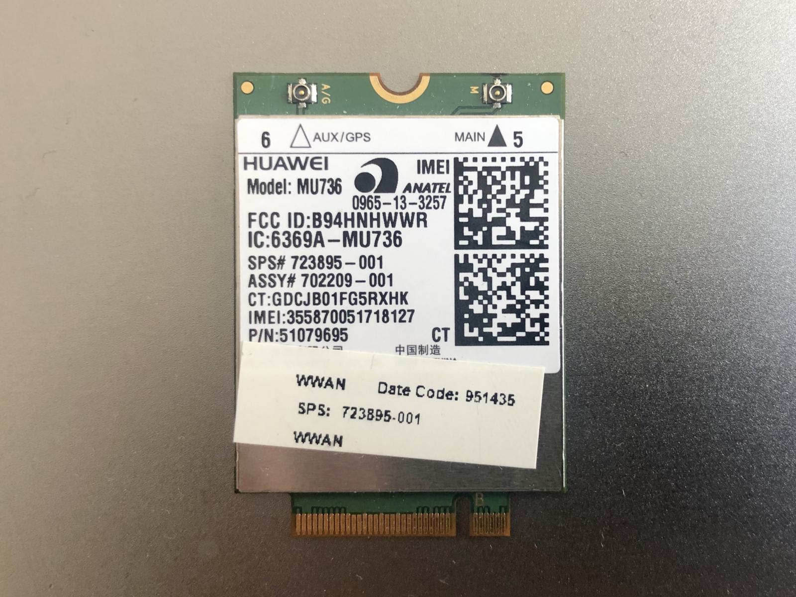 HUAWEI 3G LTE GPS modem MU736 HSPA + M.2 modul