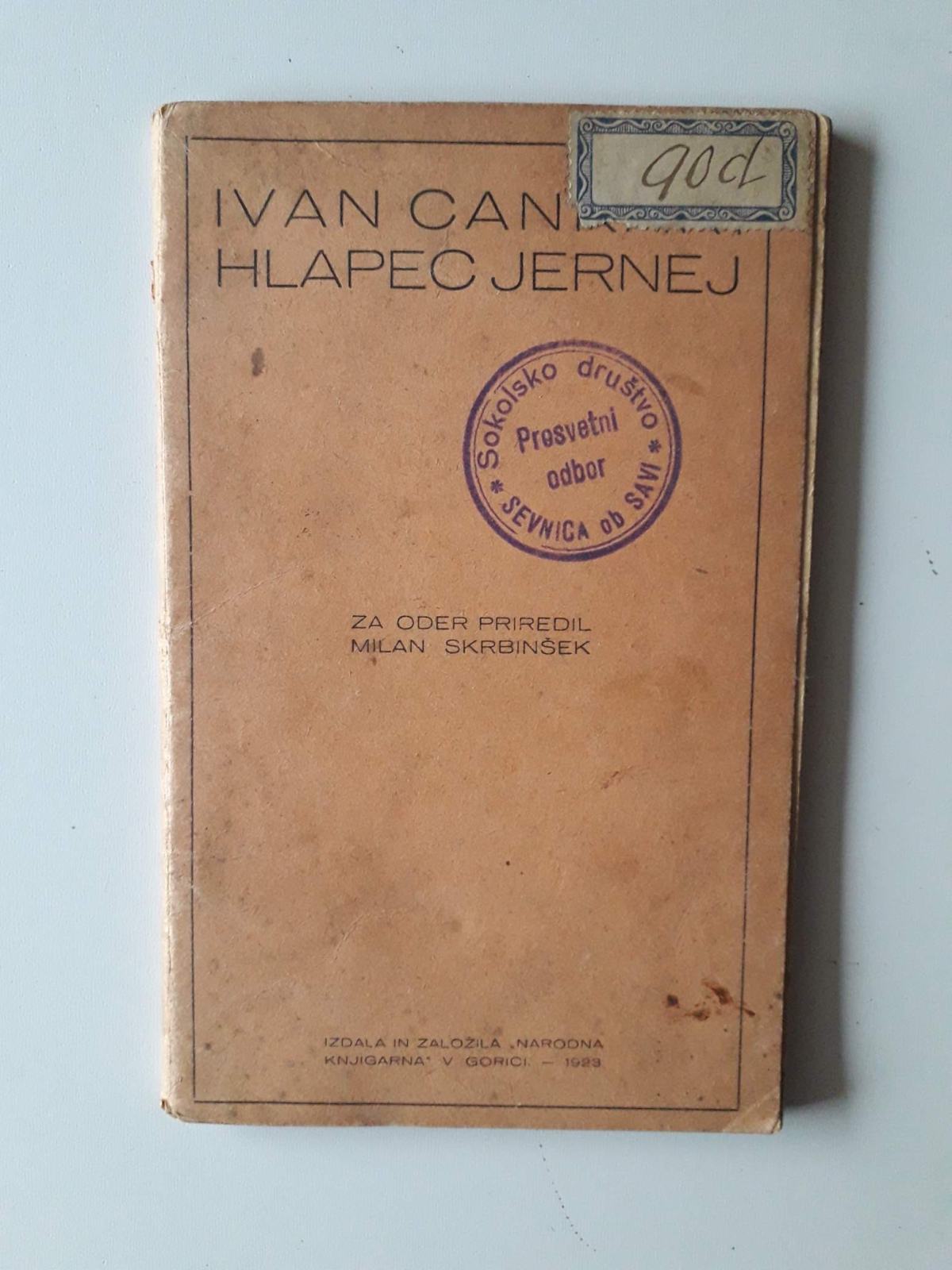 IVAN CANKAR, HLAPEC JERNEJ, 1923