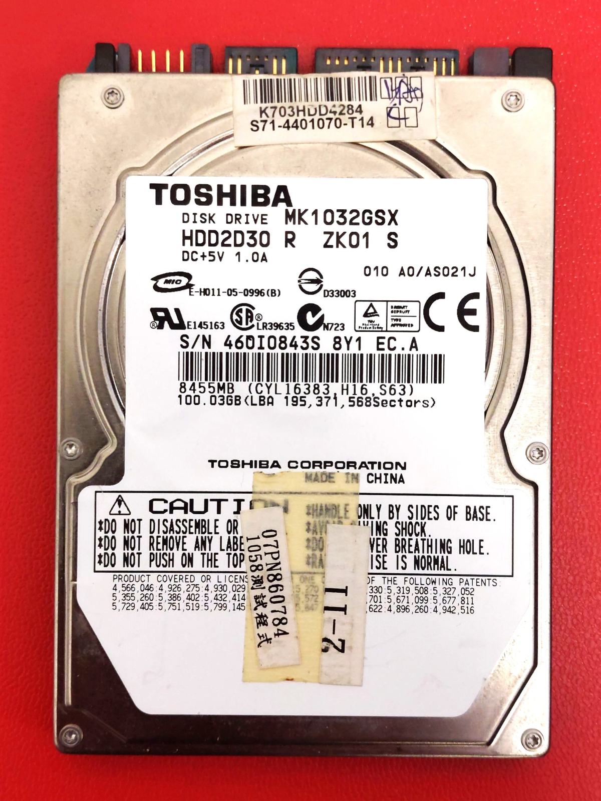 Trdi disk SATA 2.5 100Gb