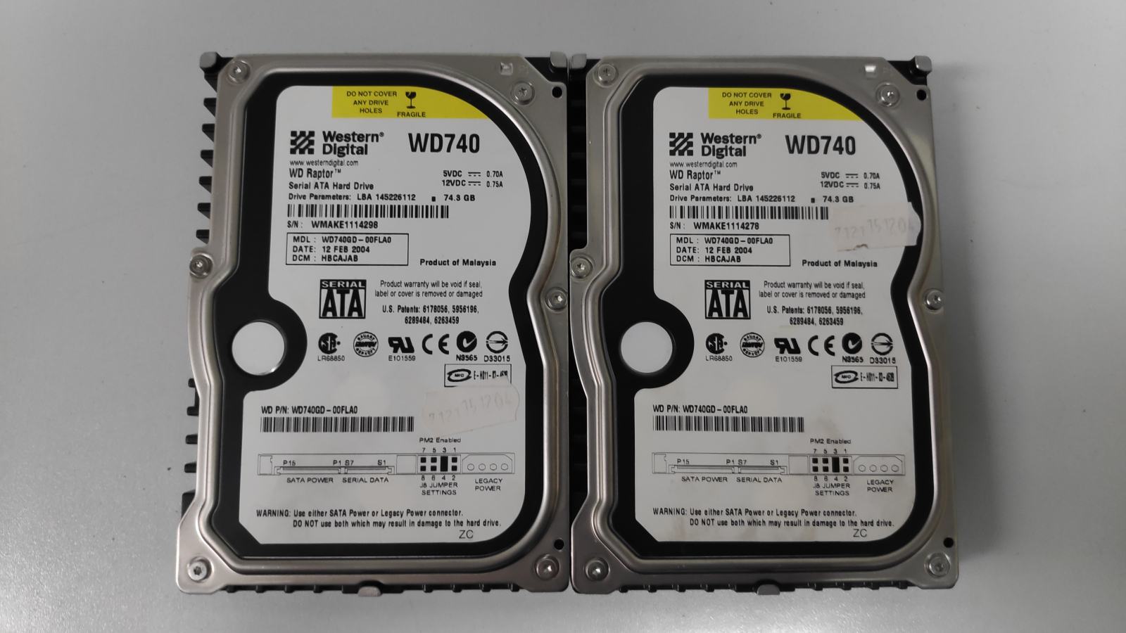 WD Raptor WD740 2x