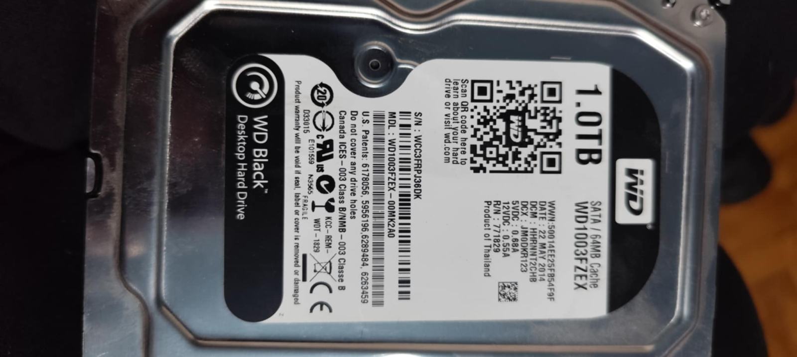 1TB WD WD1003fzex Black Caviar 64MB cache SATA
