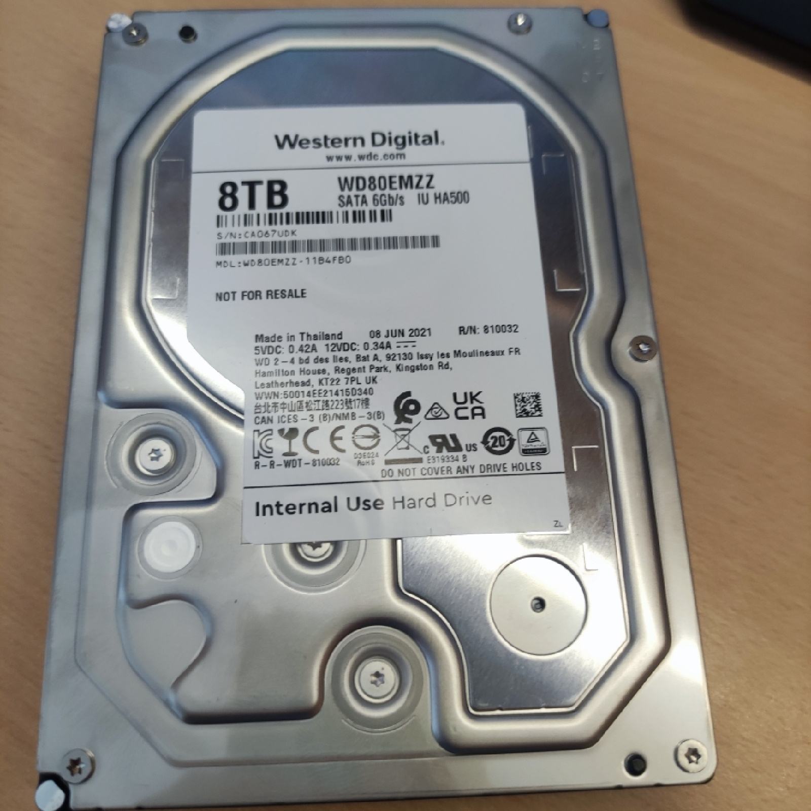 WD Disk 8TB